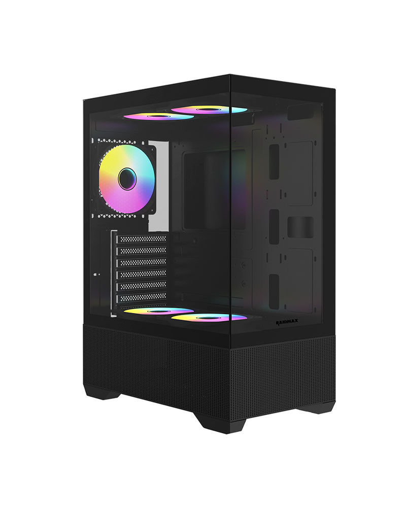 RAIDMAX VECTOR SERIES V211 / Rainbow LEDs / VIDRIO TEMPLADO